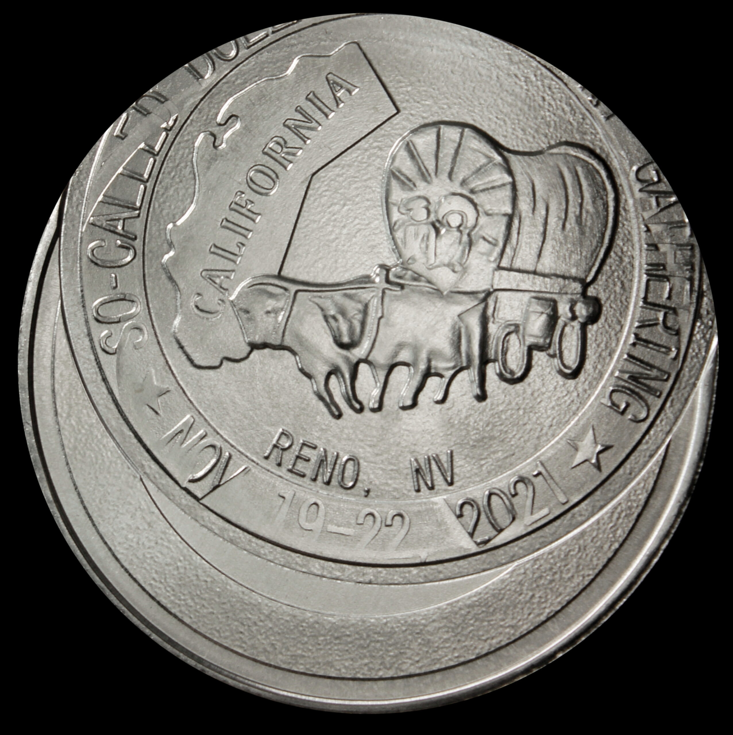 8th Gathering Aluminum flip over double struck obv | So-Called Dollar